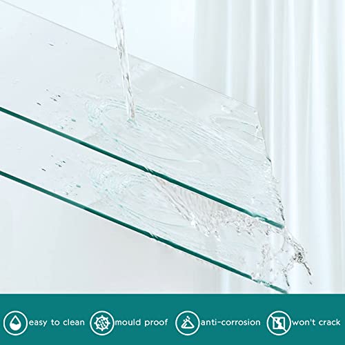 Tempered Glass Cutting Board - Glass Cutting Boards for Kitchen,clear cutting board for countertop (Frosted, 15.7" x 11.8")