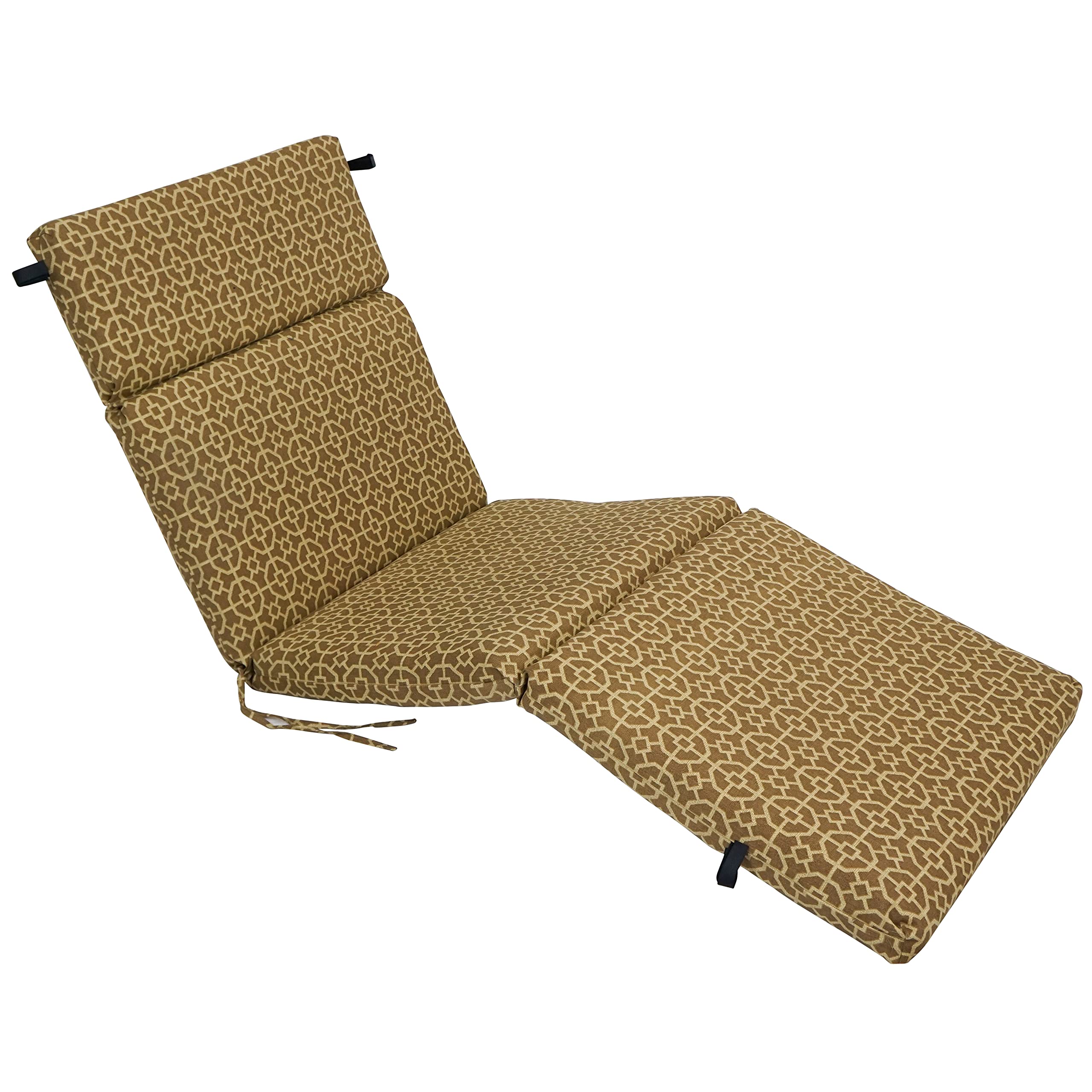 Blazing Needles Outdoor Chaise Lounge Cushion, 72" x 24", Sangria Afternoon