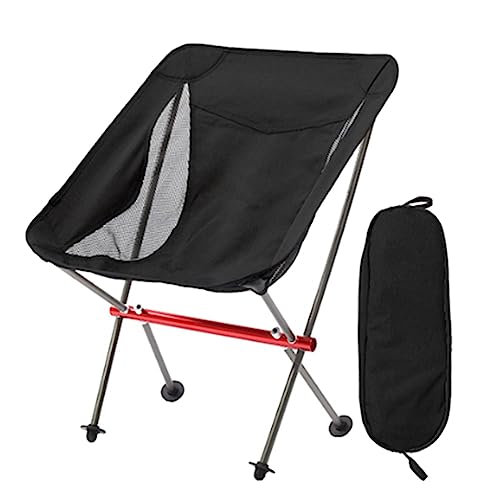 Hudefy 1 PCS Outdoor Thickened Aluminum Alloy Fold Chair Ultra-Light Camping Portable Chair Camp Chair Tool