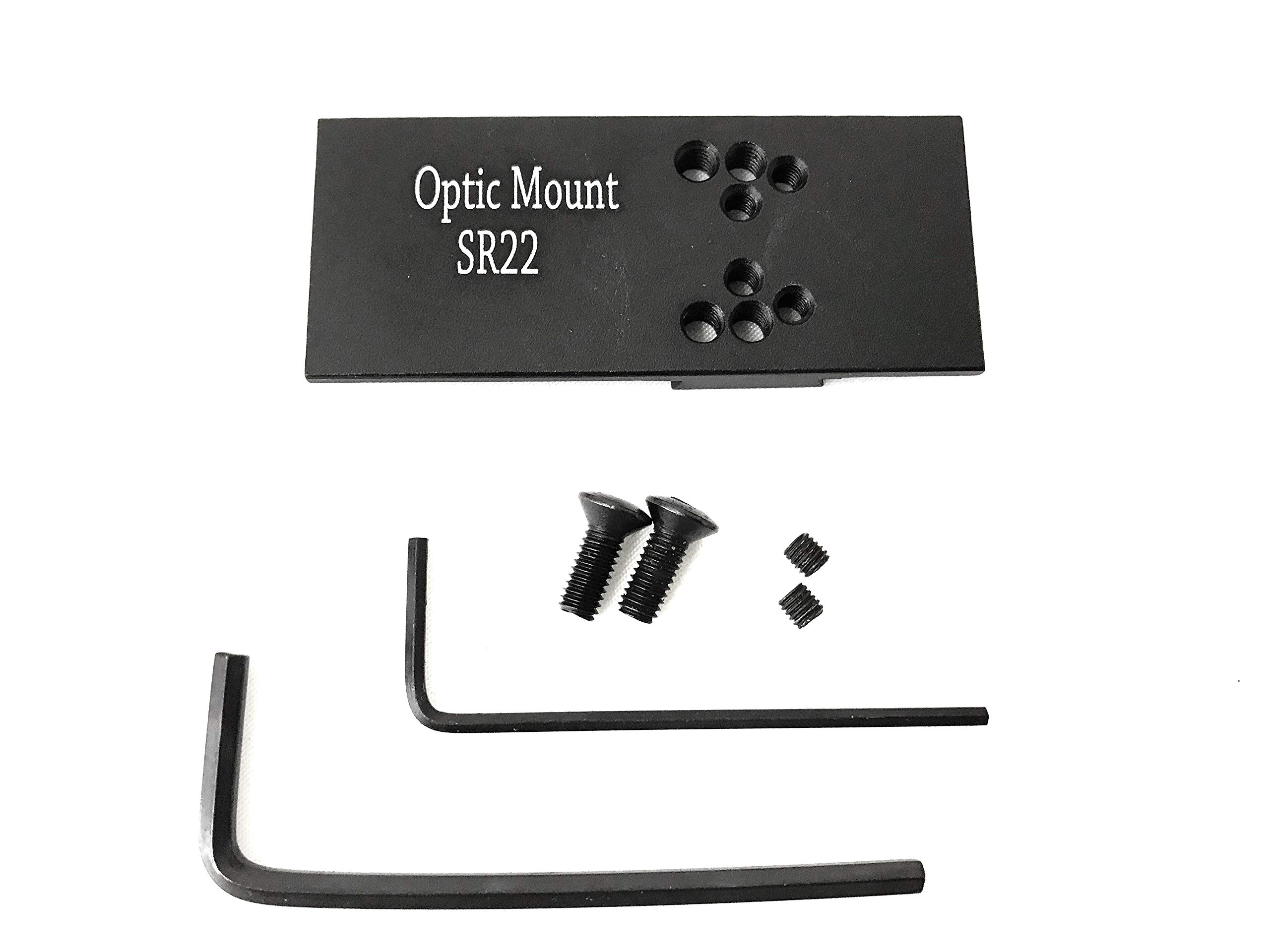 Ade Advanced Optics Mini RD3-006x Green Dot Reflex Sight for Ruger SR22 Pistol Mounting Plate That Replace Rear Sight