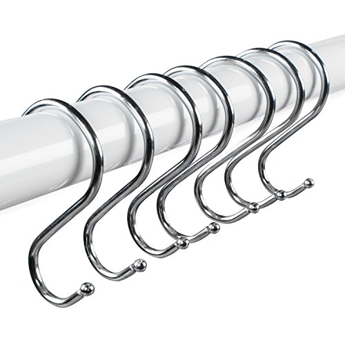 Super Z Outlet S Hooks 3" Heavy-Duty Stainless Steel Kitchen Hooks for Hanging Pans Pots Bags Towels Clothing (12 Pack)