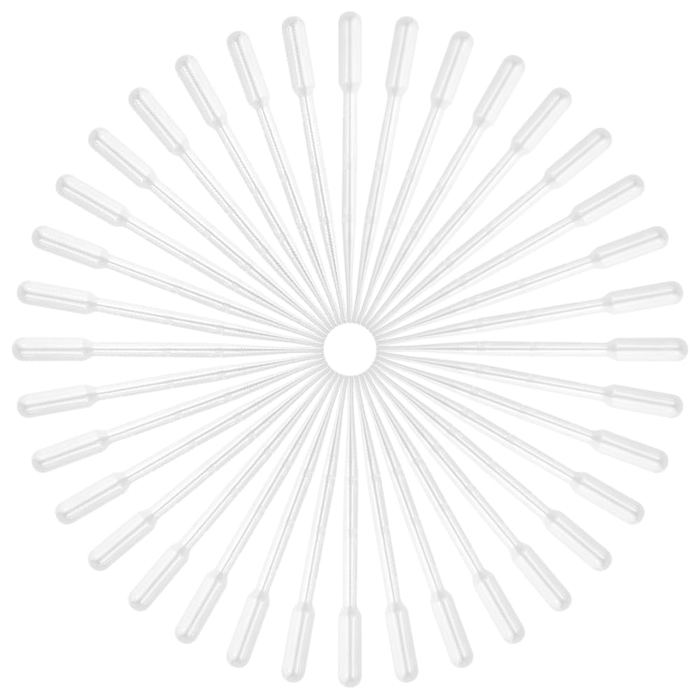 TOVOT 100PCS 3ML Transfer Pipettes Plastic Pipettes Disposable Pipettes Eye Droppers Plastic Pipettes for Lab, DIY, Makeup