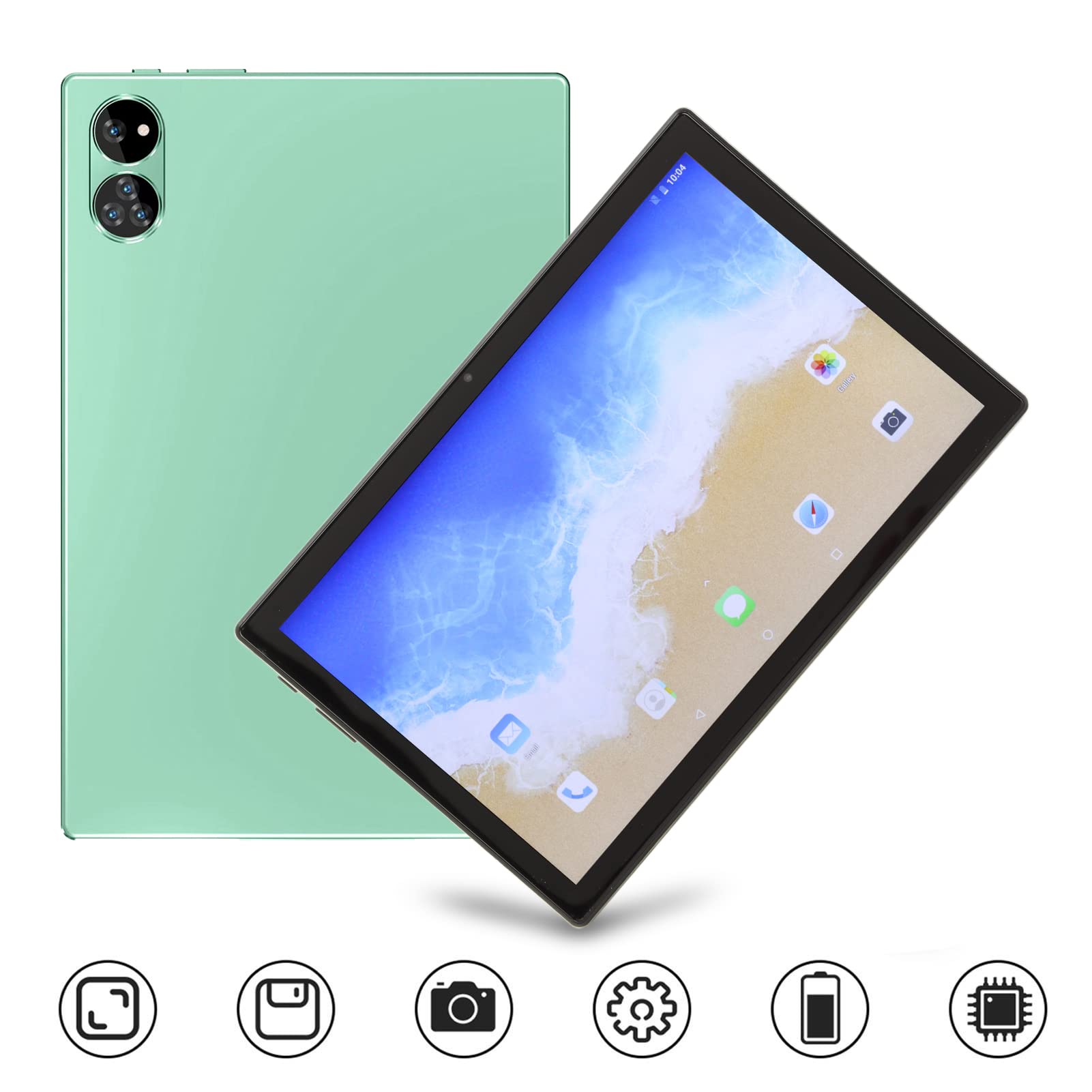 AUHX Octa Core Tablet Battery 8800mAh 128GB 10 Inch IPS Tablet 6GB 128GB 100240V 20MP Travel Camera (US Plug)