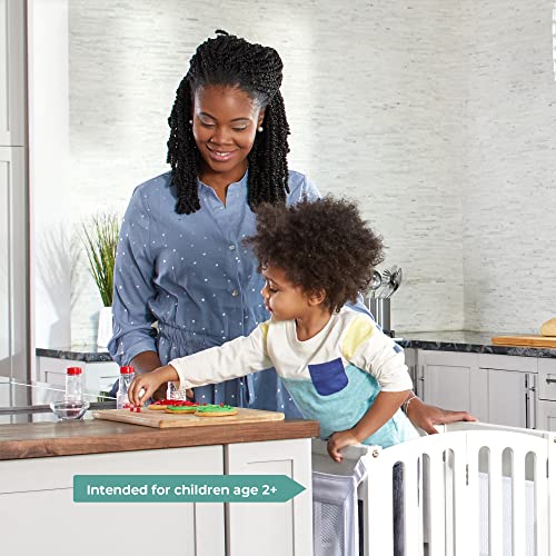 Guidecraft Contemporary Kitchen HelperĀ® Stool and 2 Keepers - White: Wooden, Adjustable Height, Safety Folding Tower for Toddlers