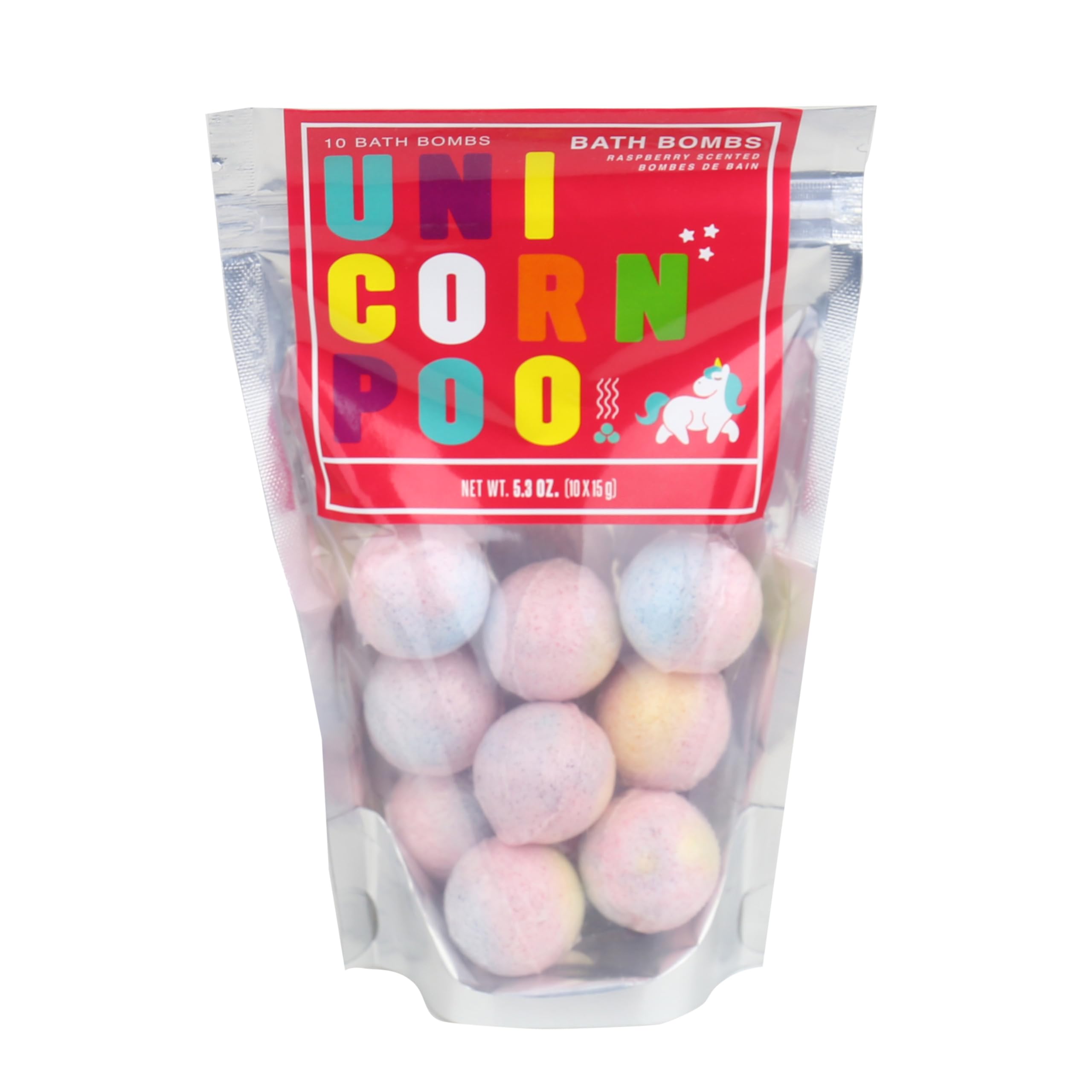 Gift Republic Unicorn Poo Bath Bombs Raspberry Scented Mini Colourful Bath Bombs for Kids Fun Bathtime Fizzies Pampering Gift Set