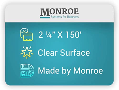 Monroe Systems for Business Single Ply Bond Paper Rolls, Top of the Line, 20 lb.