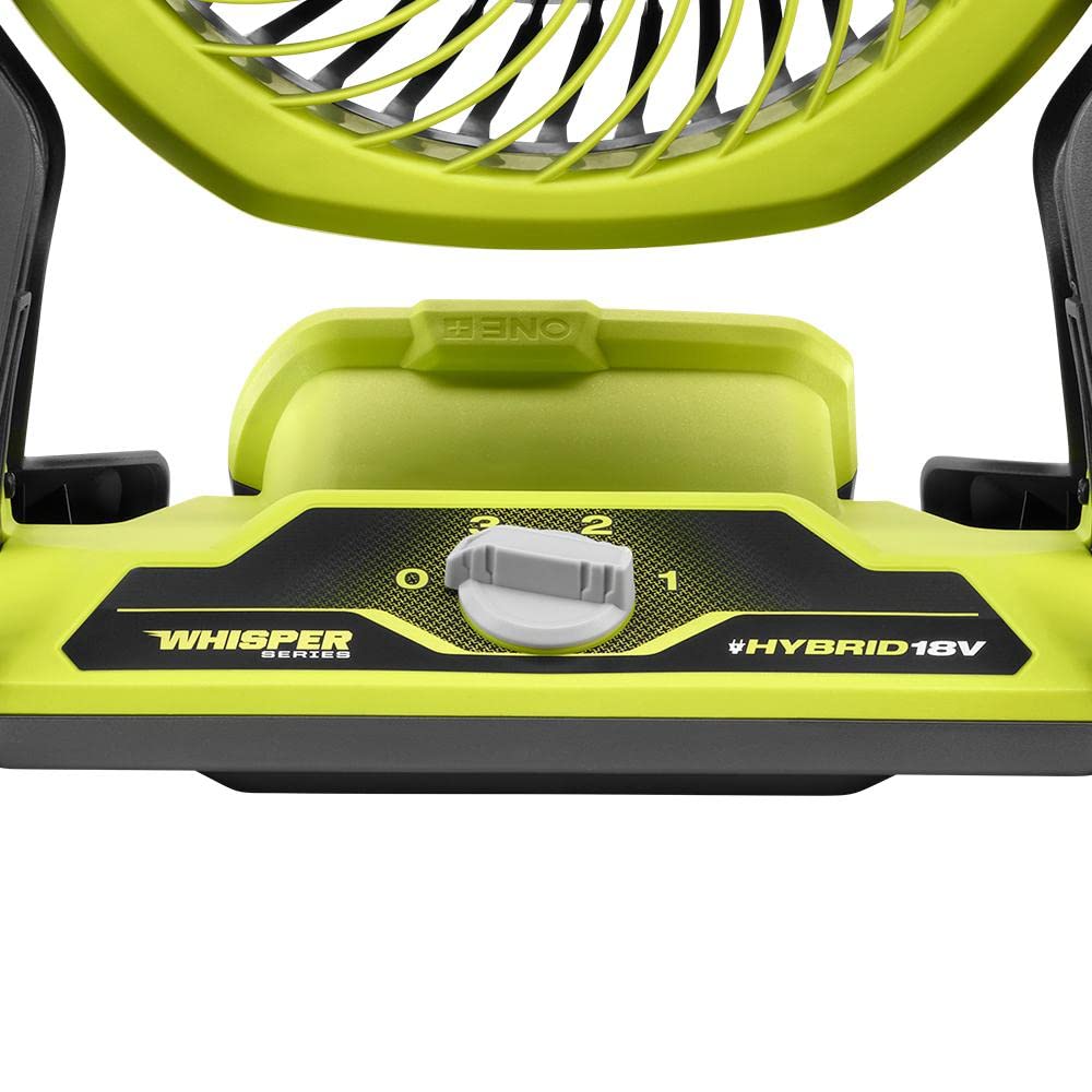 RYOBI ONE+ 18V Cordless Hybrid WHISPER SERIES 7.5 in. Fan Kit with 2.0 Ah Battery and Charger (PCL811KN) Bulk Packaged (Renewed)