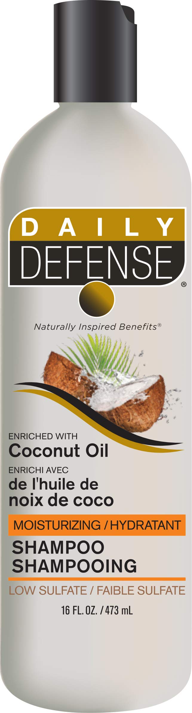 Daily defense shampoo coconut oil 16 fluid ounce