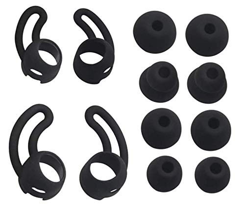 Zotech Replacement Earpads Eartips Earbuds Ear Hooks for Beats Flex Urbeats BeatsX Beats Tour. Soft Wing Tips 2 Size 2 Pairs & Ear Tips 4 Size 4 Pairs (Black)