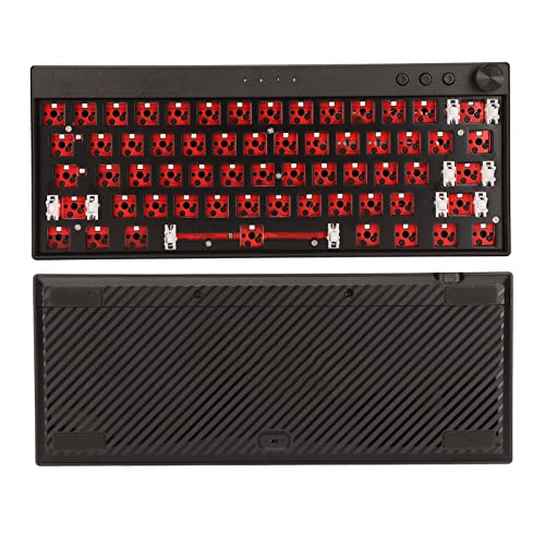 61-Key Mechanical Keyboard DIY Kit, ABS Shell Support 3-Pin Shaft DIY Mechanical Keyboard Kit Switch for Hot Swap Gaming (Black)