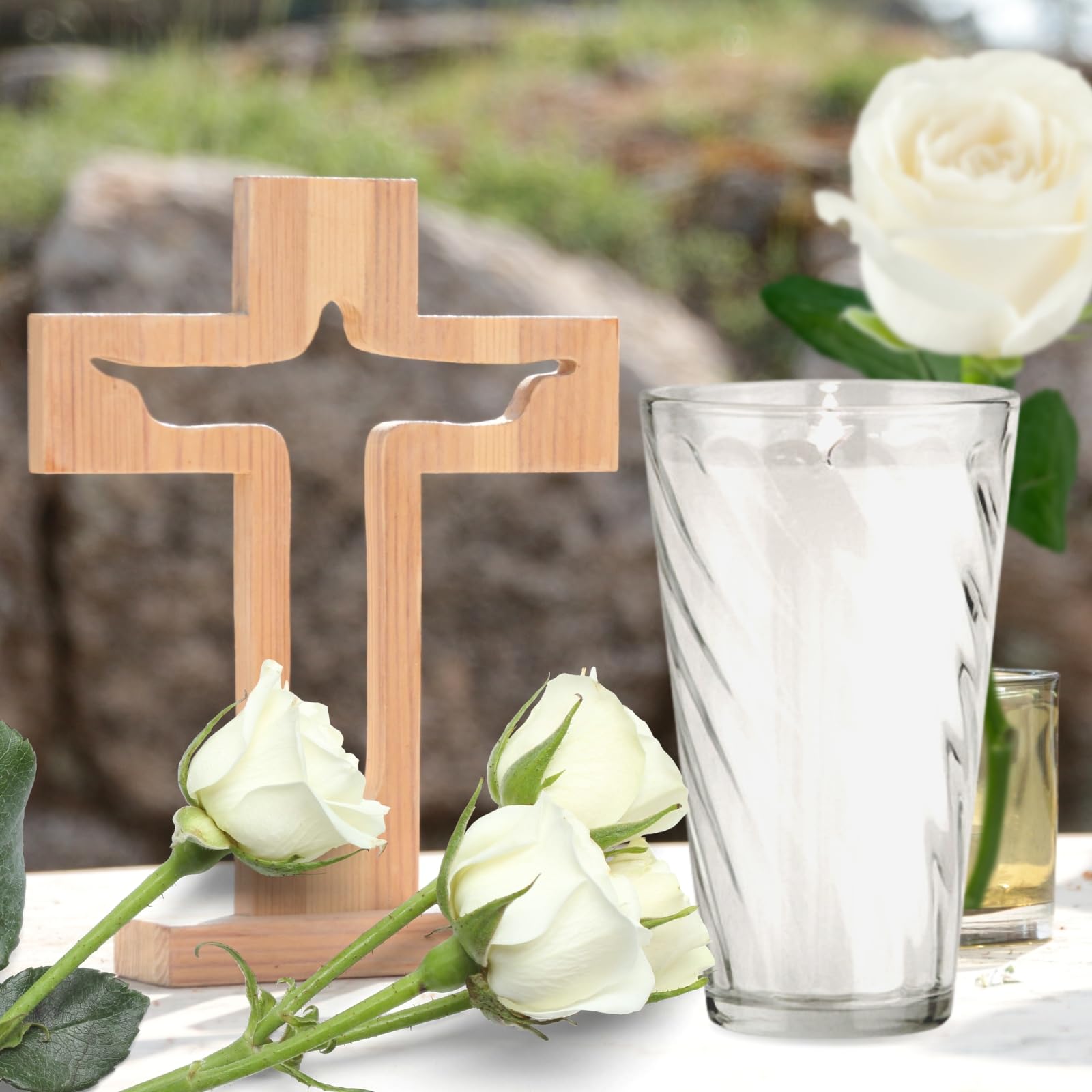LP Box w/ 18 White Candles Reusable Glass Cup Caramel. White Paraffin Candle High Durability. Candles, Candles