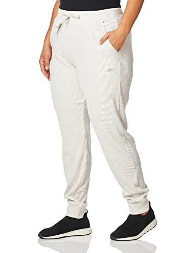 Alo Yoga womens Sweatpants, Bone Heather, Small US