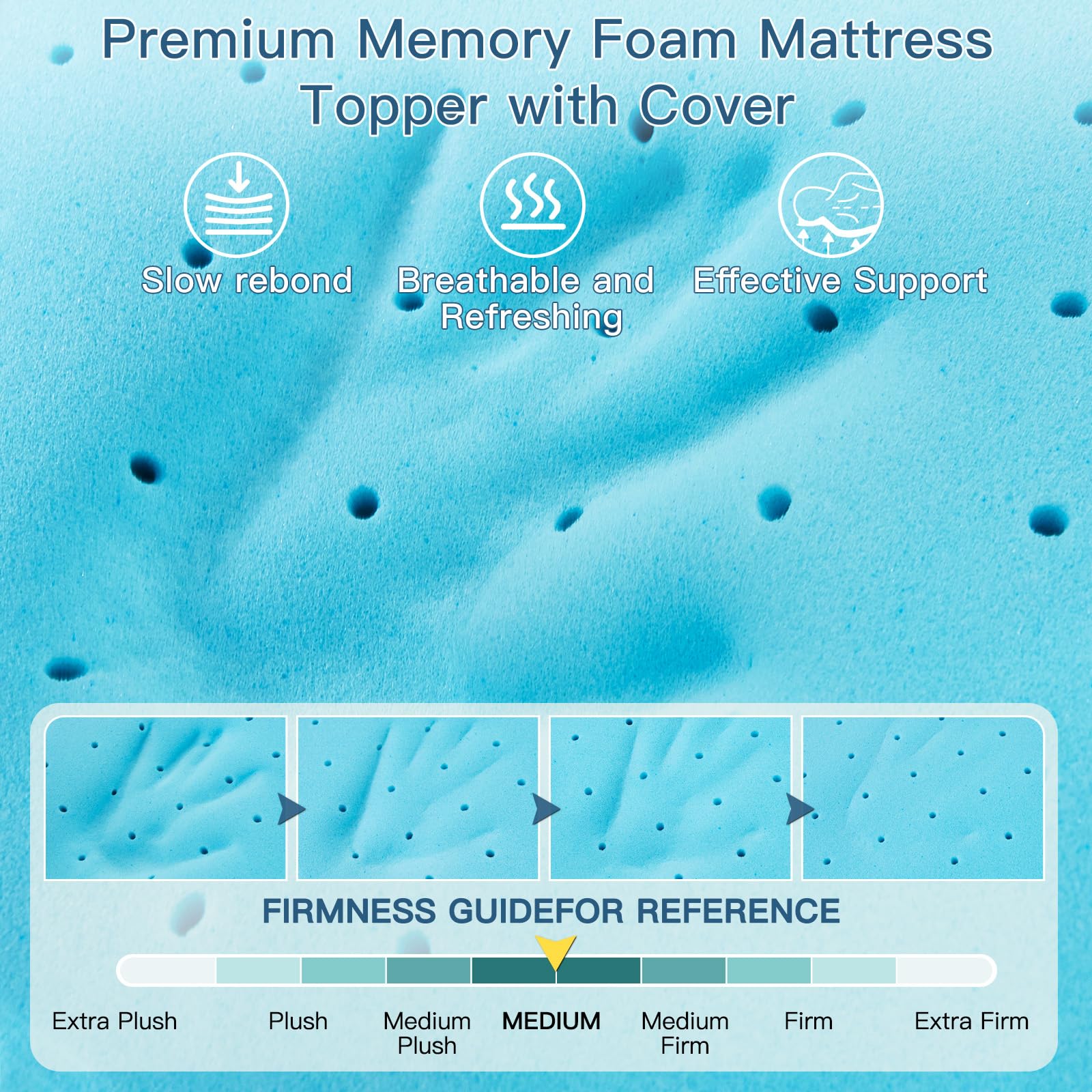Airensky 2 Inch Memory Foam Mattress Topper,Cooling Gel Infused High Density Twin(39"x75") Topper with Removable Skin-Friendly Cover,Bed Topper for Pressure Relief Back Pain, CertiPUR-US Certified