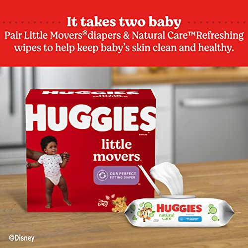 Huggies Natural Care Refreshing Baby Wipes, Hypoallergenic, Scented, 3 Flip-Top Packs (168 Wipes Total)