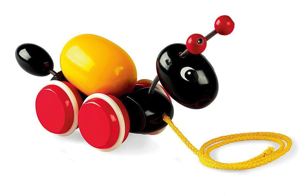 BRIO Infant &Toddler 30367 - Pull Along Ant Wood Toy with Moving Egg for Kids Ages 1 and Up