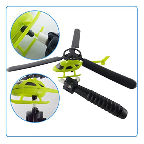 ANPIOX 3 Pieces Handle Pull Wire Power Helicopter Pull Wire Helicopter Outdoor Bamboo Dragonfly Aircraft Popular Toys for Children's Toys Boys Gifts