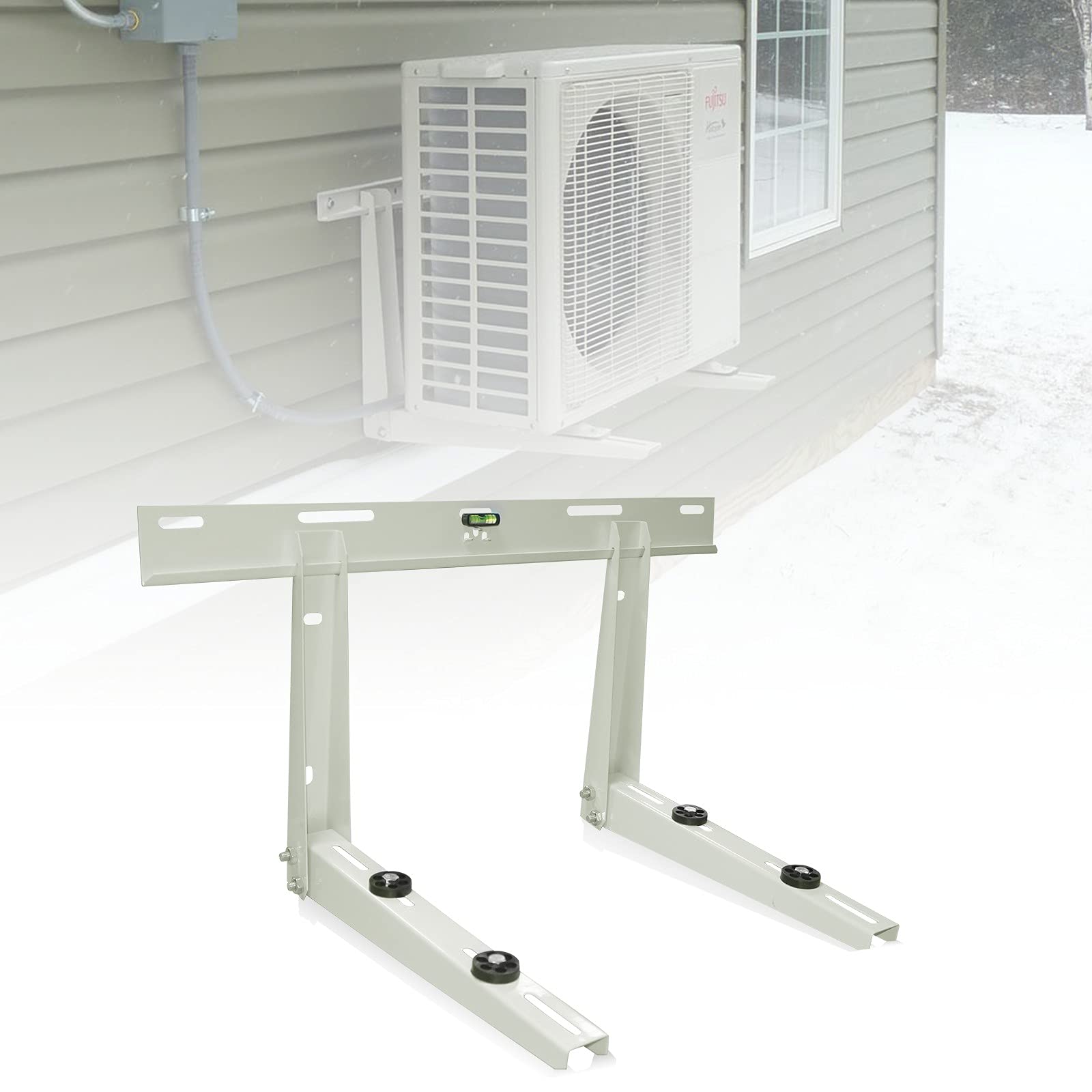ONELIGHT Outdoor Wall Mounting Bracket,Support up to 265Lbs,9000-36000 Btu Condenser, for Hanging Ductless Mini Split Air Conditioner Heat Pump Systems,Split HVAC Installation Kit
