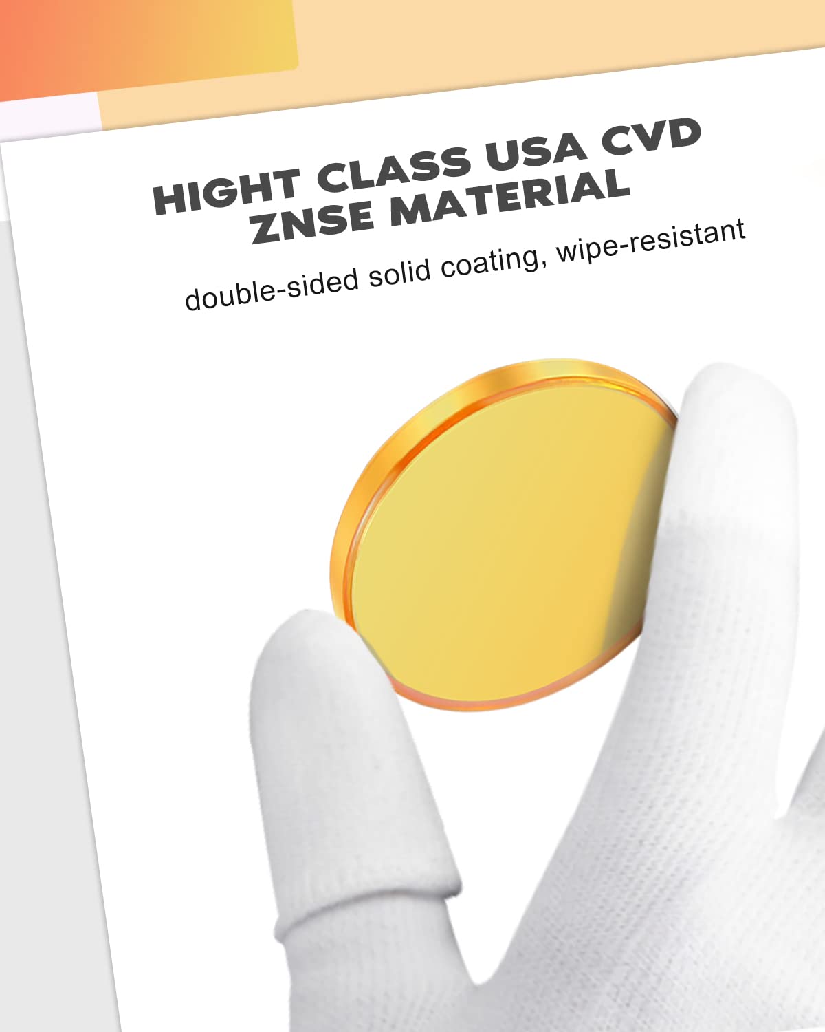 Inccala CVD ZnSe CO2 Laser Lens Laser Mirror 20mm/0.79" FL101.6mm/4" T2.2mm Meniscus Focus Lens for CO2 Laser Engraving Cutting Machine