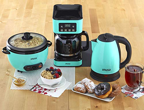 IMUSA USA GAU-80113T 1.5 Quart Teal Slow Cooker with Glass Lid