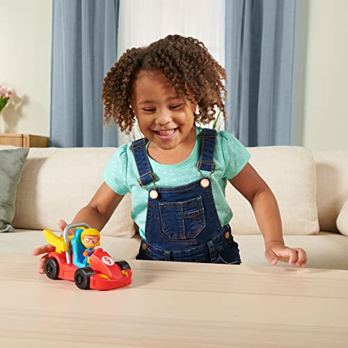Blippi Go-Kart Racer Pull Back Vehicle - Features Racer Figure - Toys for Kids and Preschoolers