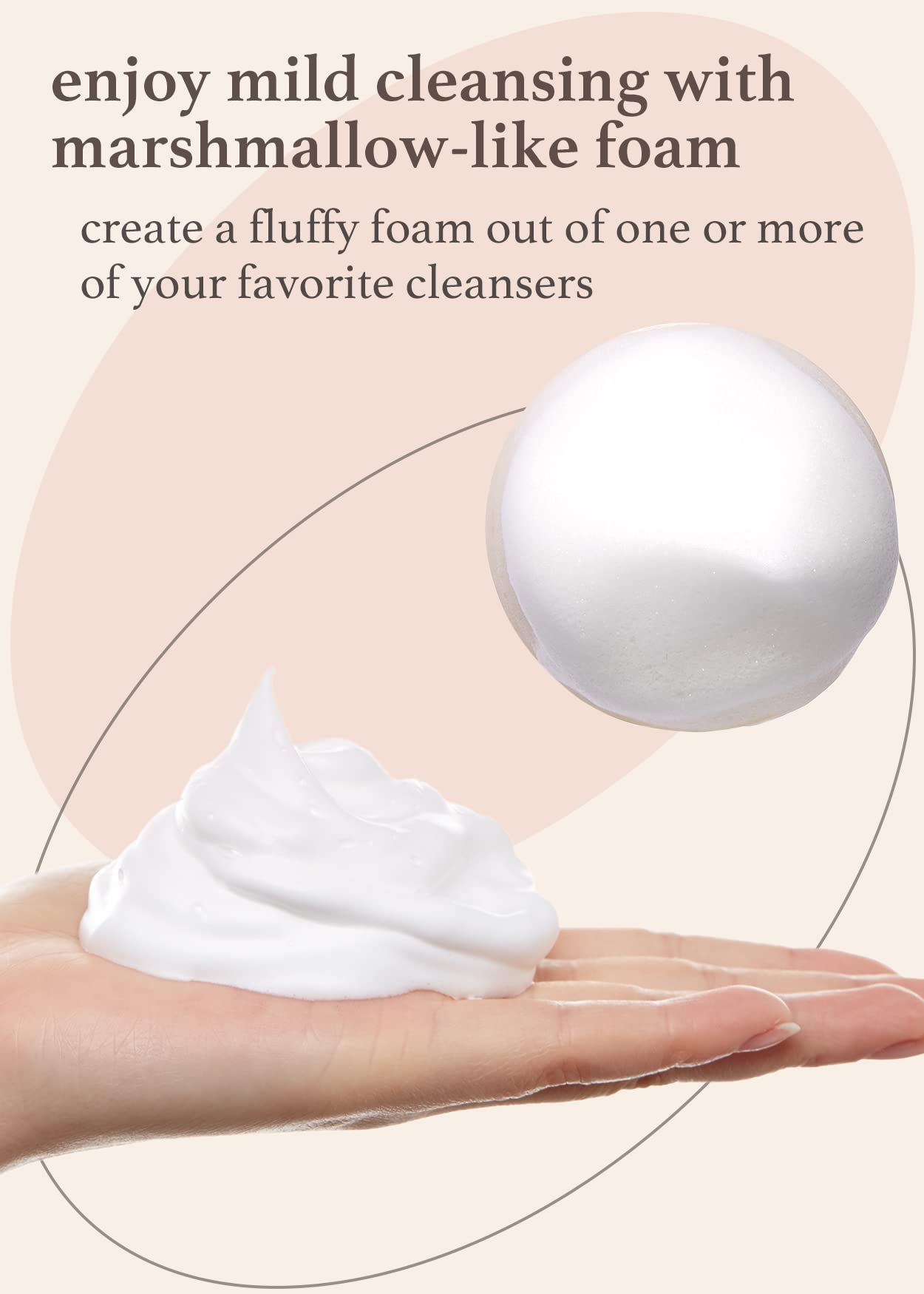 NOONI Facial Cleansing Tool - Marshmallow Whip Maker | Gentle Deep Cleanser For Skincare, Rich Foam Maker For Face Wash, Easy to Use, 1 Count