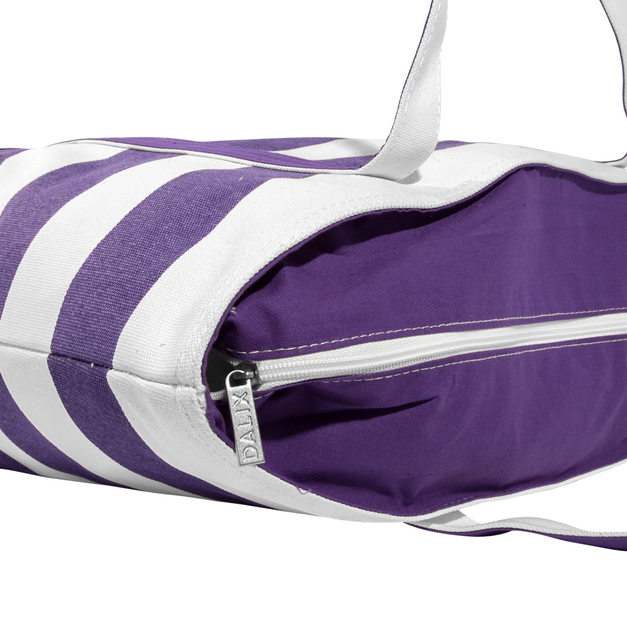 DALIX Monogrammed Beach Bag and Totes for Women Personalized Gifts Purple L