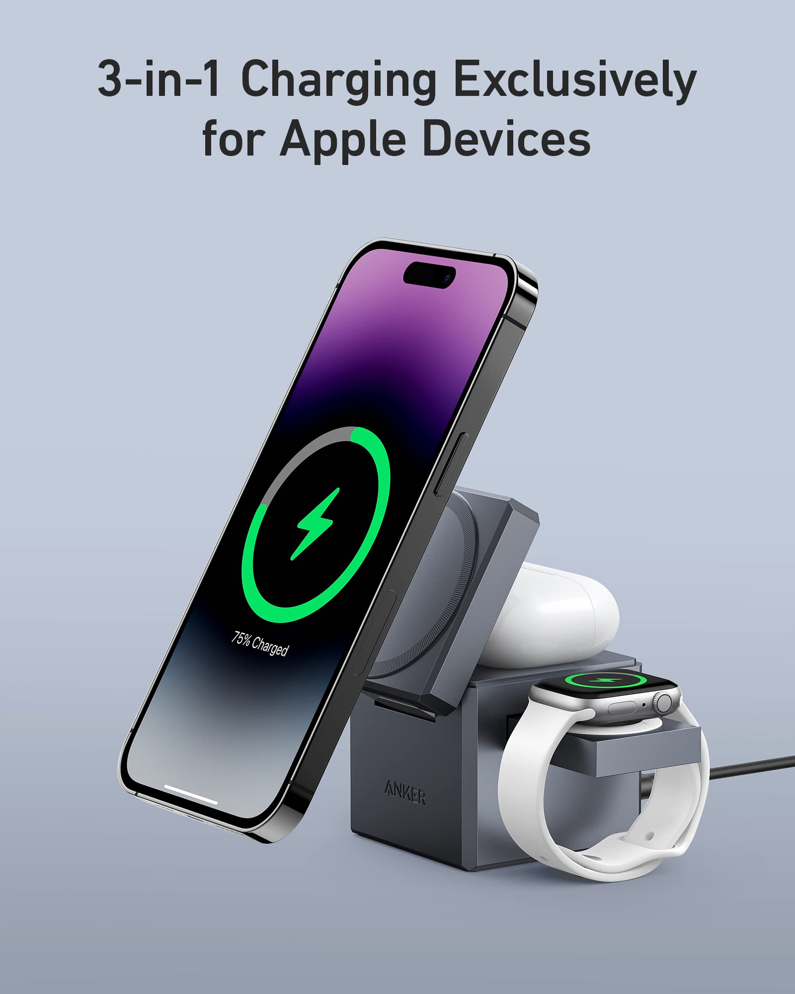 Anker Magnetic Phone Grip (MagGo) with Anker MagSafe Cube