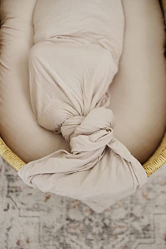 Marlowe & Co Premium Knit Viscose from Bamboo Swaddle Blanket, 47in x 47in (Natural)