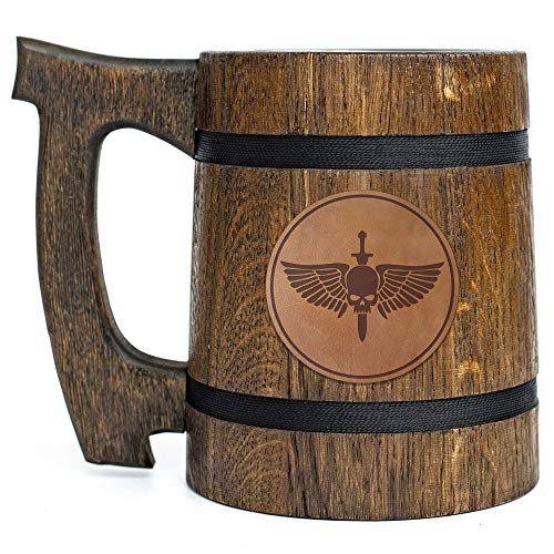 Adeptus Astartes Beer Stein, Personalized 40K Mug, Game Lover Gift, Custom Leather Gamer Tankard, Gift for Men, Gift for Him