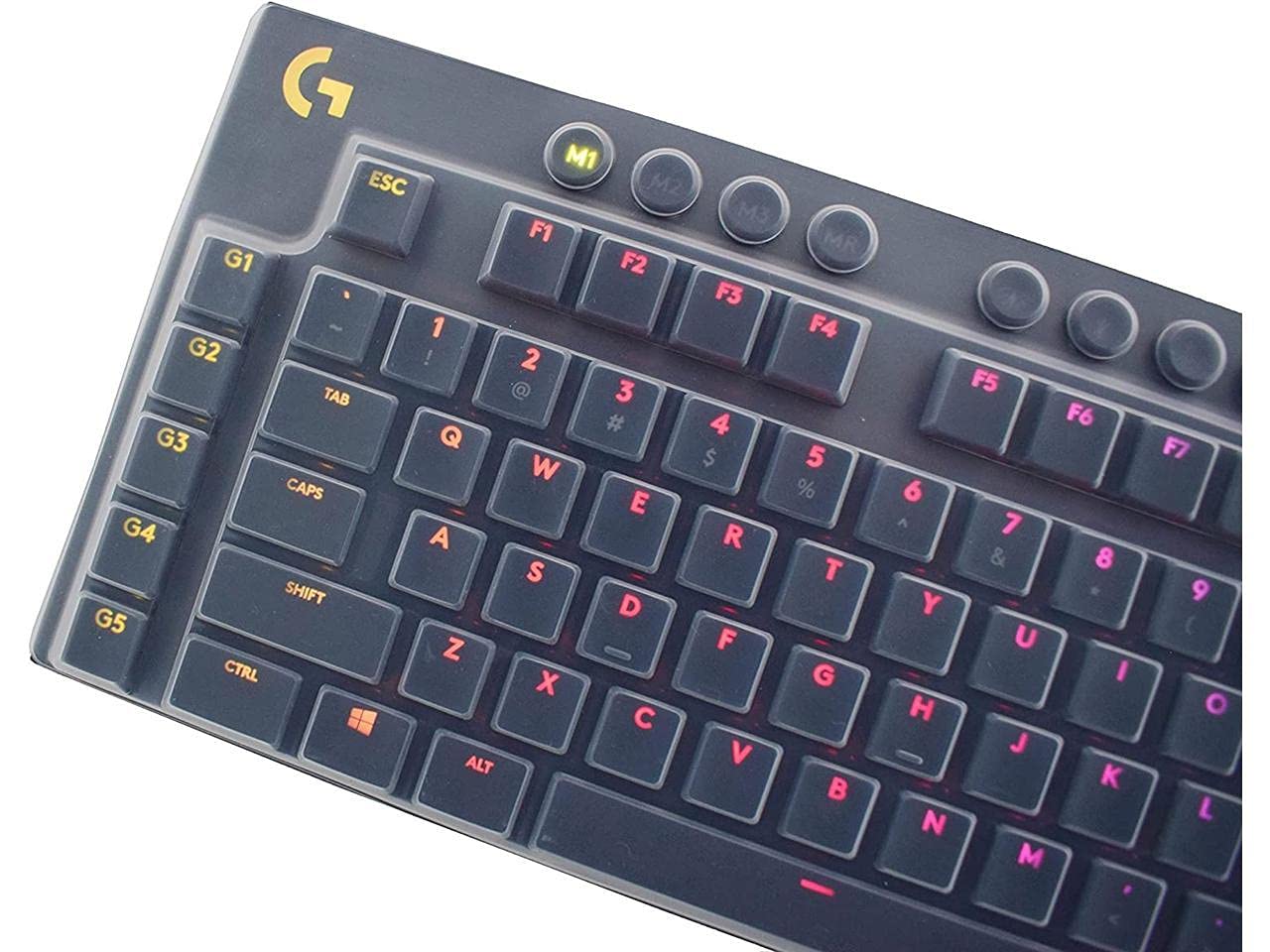 Keyboard Cover Skin for Logitech G815 RGB Mechanical Gaming Wired Keyboard, Logitech G915/G915 X Wireless Mechanical Gaming Keboard,Logitech G815 G915 Gaming Keyboard Protector-Clear