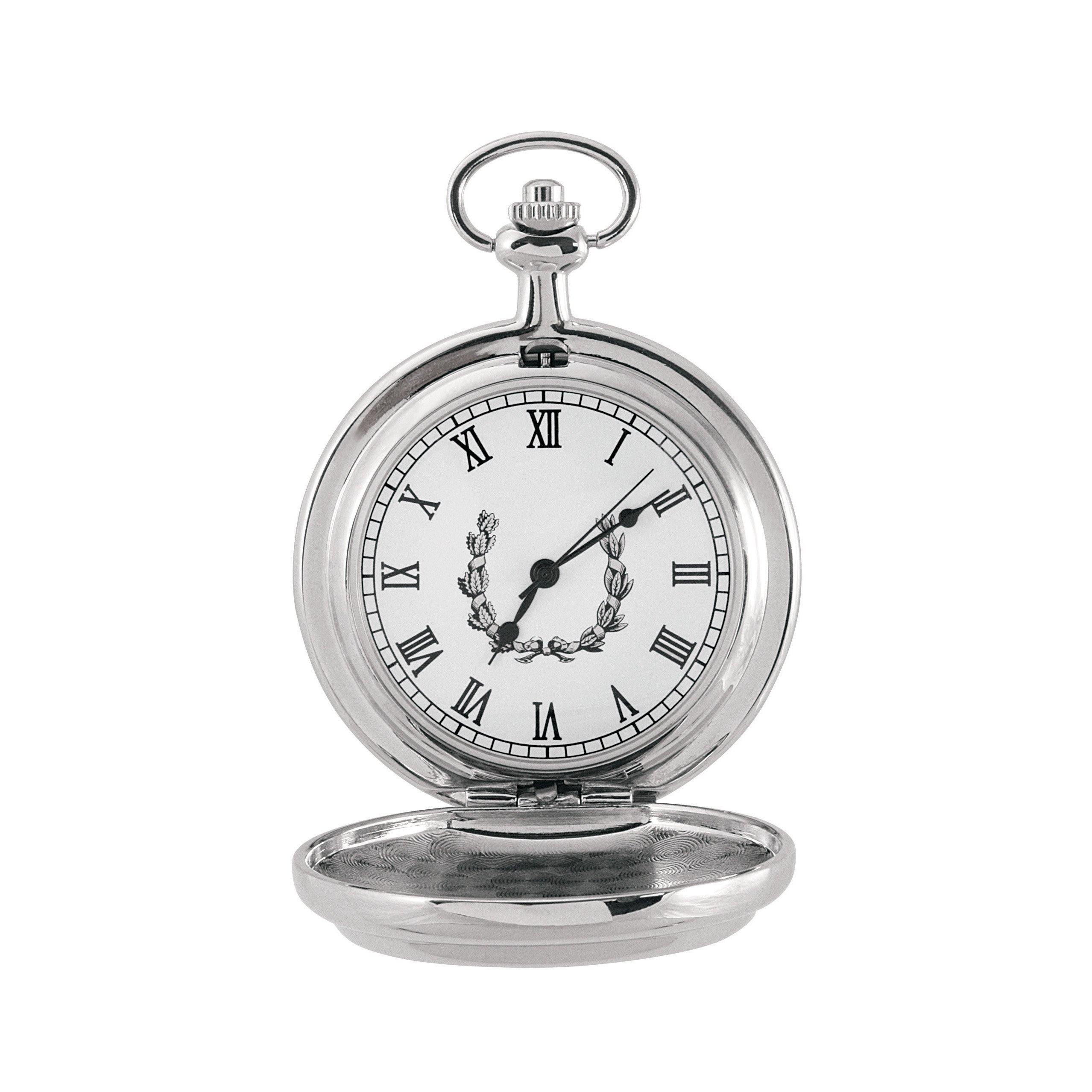 American Coin Treasures U.S. Coin Pocket Watch with American Bald Eagle Colorized JFK Half Dollar | Quartz Movement, Sweeping Second Hand, Roman Numerals | Silvertone Case | Authenticity Certificate