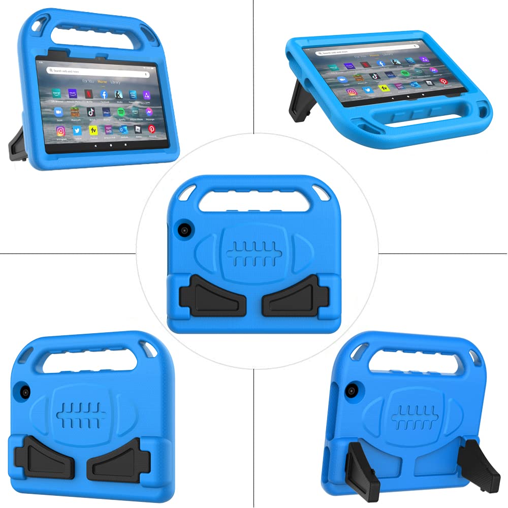 BMOUO Kids Case for All New Fire 7 Tablet (12th Generation,2022 Release), Fire 7 Tablet Case, Fire 7 2022 Case, Shockproof Handle Stand Kids Case for Amazon Fire 7 Tablet 2022 Latest Model 7", Blue