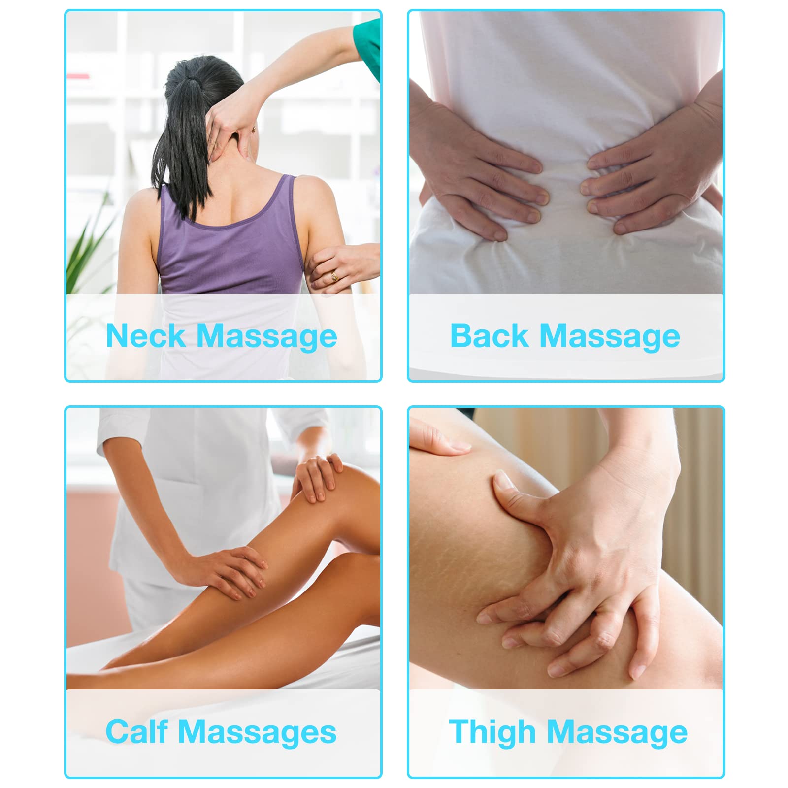 AICNLY Neck Massager, Handheld Deep Tissue Massage Stick Tool for Muscle Pain Relief, New Rotatable Design - Suitable for Neck, Hands, Legs, Relaxation, Light Weight & Portable