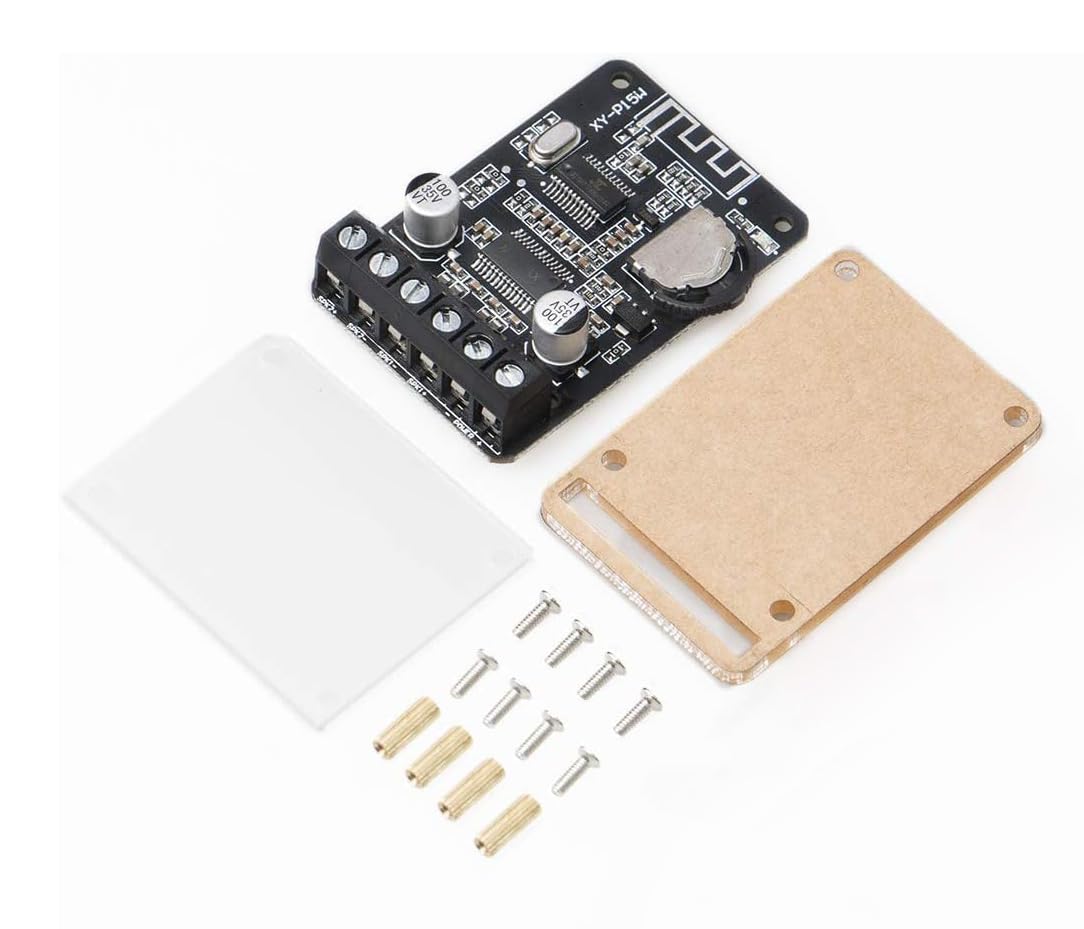 DAMGOO Audio Amplifier Board with BT 5.0, 10W 15W 20W 2.0 Dual Channel Stereo Wireless Mini Amp Module with Protective Shell