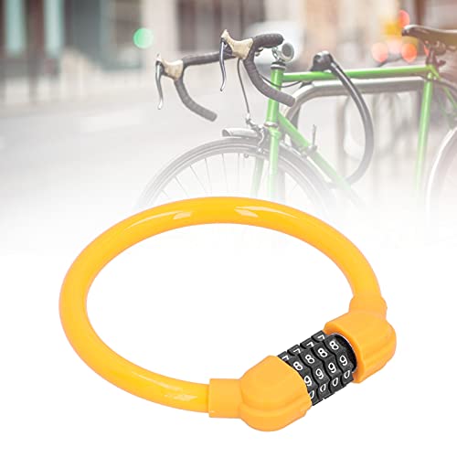 Anti Theft Bike Lock, Waterproof The Same Interlocking Function Password Unlocking Bike Lock High Security for Bike for Cyclist(Orange)