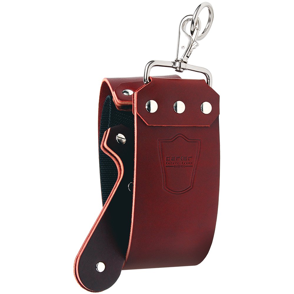 Parker’s Handmade Latigo Leather Straight Razor Strop for Sharpening Straight Razors & Knives – Made in USA – 3” x 27” (Red)