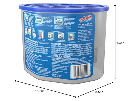 DampRid Fresh Scent Disposable Moisture Absorber, 10.5 oz., 3 Pack – Attracts & Traps Excess Moisture, Eliminates Musty Odors, Creates Fresher, Cleaner Air, White