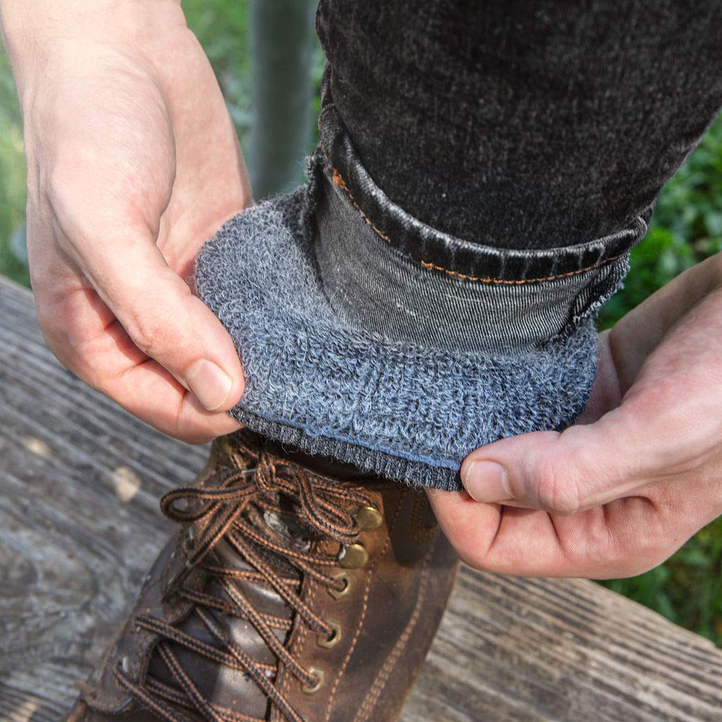 Alpaca Wool Socks for Men & Women Comfortable Casual Outdoors Hiking Boot & Dress Socks (Large, 2x Pairs Brown)