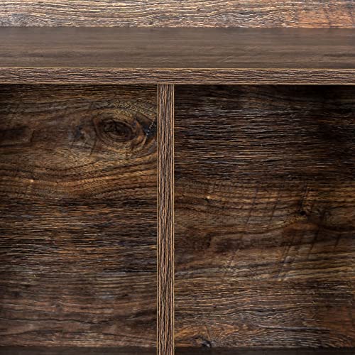 CreekT 10-Shelf Barrister Bookshelf for Bedroom, Tall Bookshelf for Living Room, Large Bookshelf for Bedroom, Open Bookshelf, Bookcase Shelf, Modern Bookshelf, Solid Wood Bookshelf, Cube Shelf