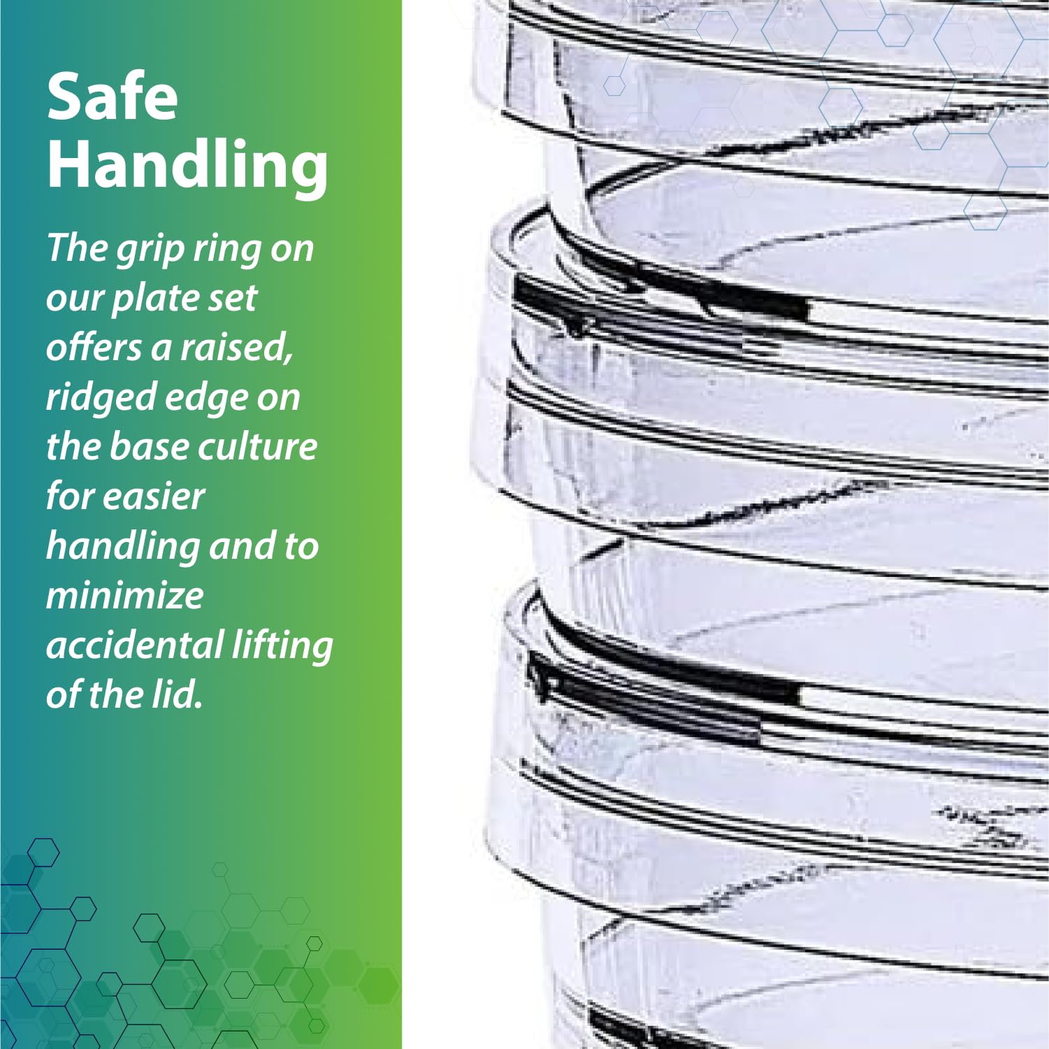 Olympus Petri Dish - Transparent Labs - 90x15mm Petri Dish with Lid - 10 Dishes Per Sanitized Sleeve - 500 Petri Dishes Per Unit