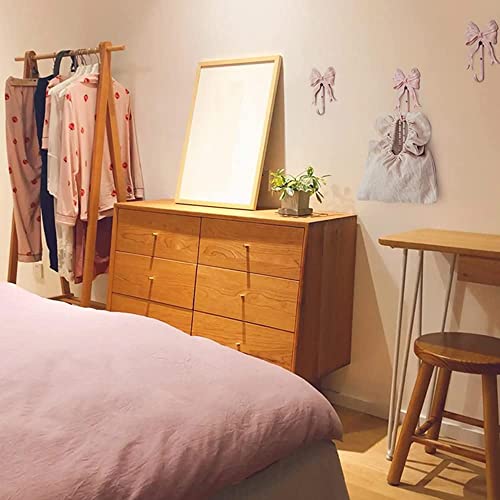 BOOMLATU Shabby Chic Large Wall Mounted Bow Coat Hook,Decorative Pink Wall Hook for Scarf, Bag, Towel, Hat etc for Living Room Kitchen Bathroom Office Pack of 2