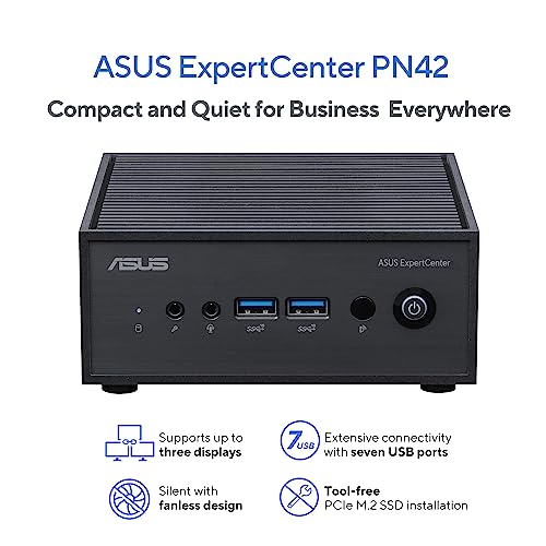 ASUS PN42-BBFN1000X1TD N100/BT5.2/65W/3Y/BK/VESA/BB Desktop, Black