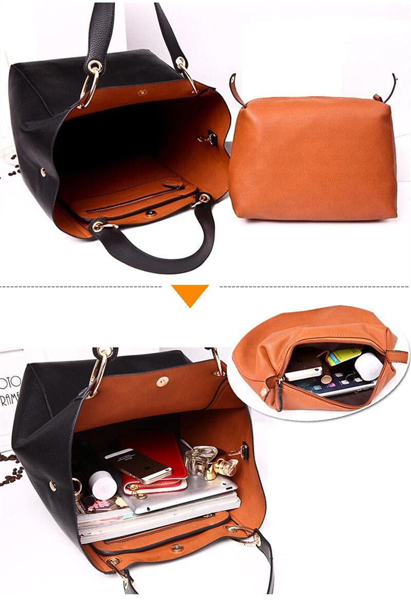 Womens Leather Handbags Tote Bag Shoulder Bag Top Handle Satchel Designer Ladies Purse (1#)