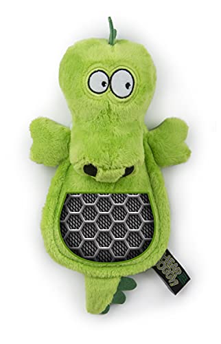 Hear Doggy Flatties with Chew Guard Technology Dog Toy, Gator, Large, Green, Model:58546