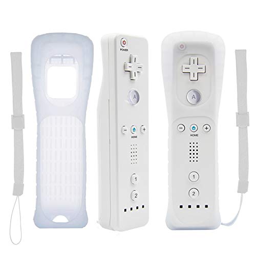 ADHLEK Wii Remote Controller for Nintendo Wii and Wii U Console,2 Pack Wireless Remote Game Controller with Silicone Case and Wrist Strap [nintendo_wii]