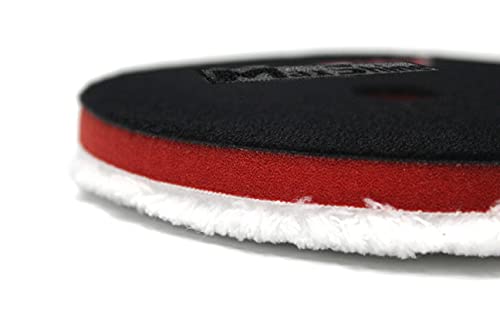 Maxshine Microfiber 5” Polishing Foam Pad for Finishing – Hook and Loop, for DA and Rotary Polishers, Ultra-Soft Microfiber pad