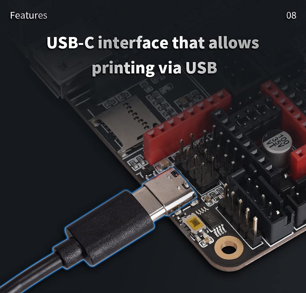 BTT Octopus V1.1 32Bit 3D Printer Controllers Supports Klipper and Marlin, Compatible TMC2209/TMC2208/TMC5160/TFT35 E3 V3.0/PI TFT50/BL Touch and Compatible Raspberry Pi Voron 3D Printer ect