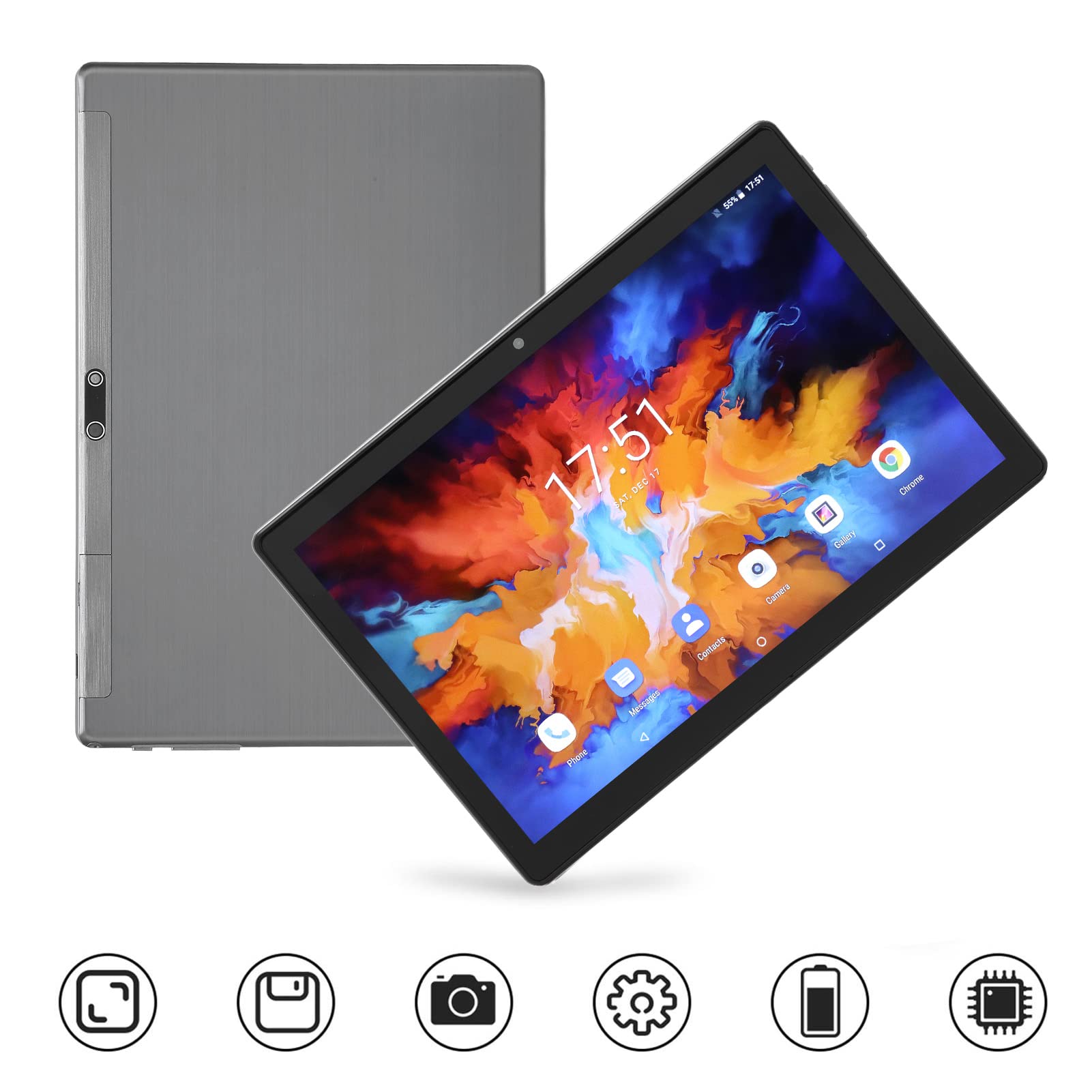 Aqur2020 Office Tablet, 10.1 Inch 8GB RAM 128GB ROM Gaming Tablet for Home (Iron Gray)