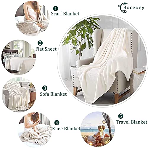 Boceoey Sea Otter Fleece Blankets Twin Size - Blanket for Bed, Sofa, Couch, Camping and Travel - Warm Lightweight Throw for Office Bedroom - Fluffy Soft Plush Blanket 60x80 Inches