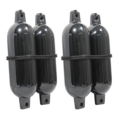 Extreme Max 3006.7384 BoatTector Inflatable Fender Value 4-Pack - 6.5" x 22", Black